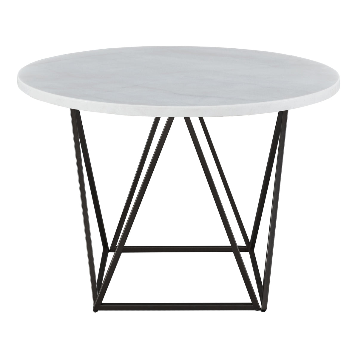 Ramona White Marble Top Round – BoxDrop Direct